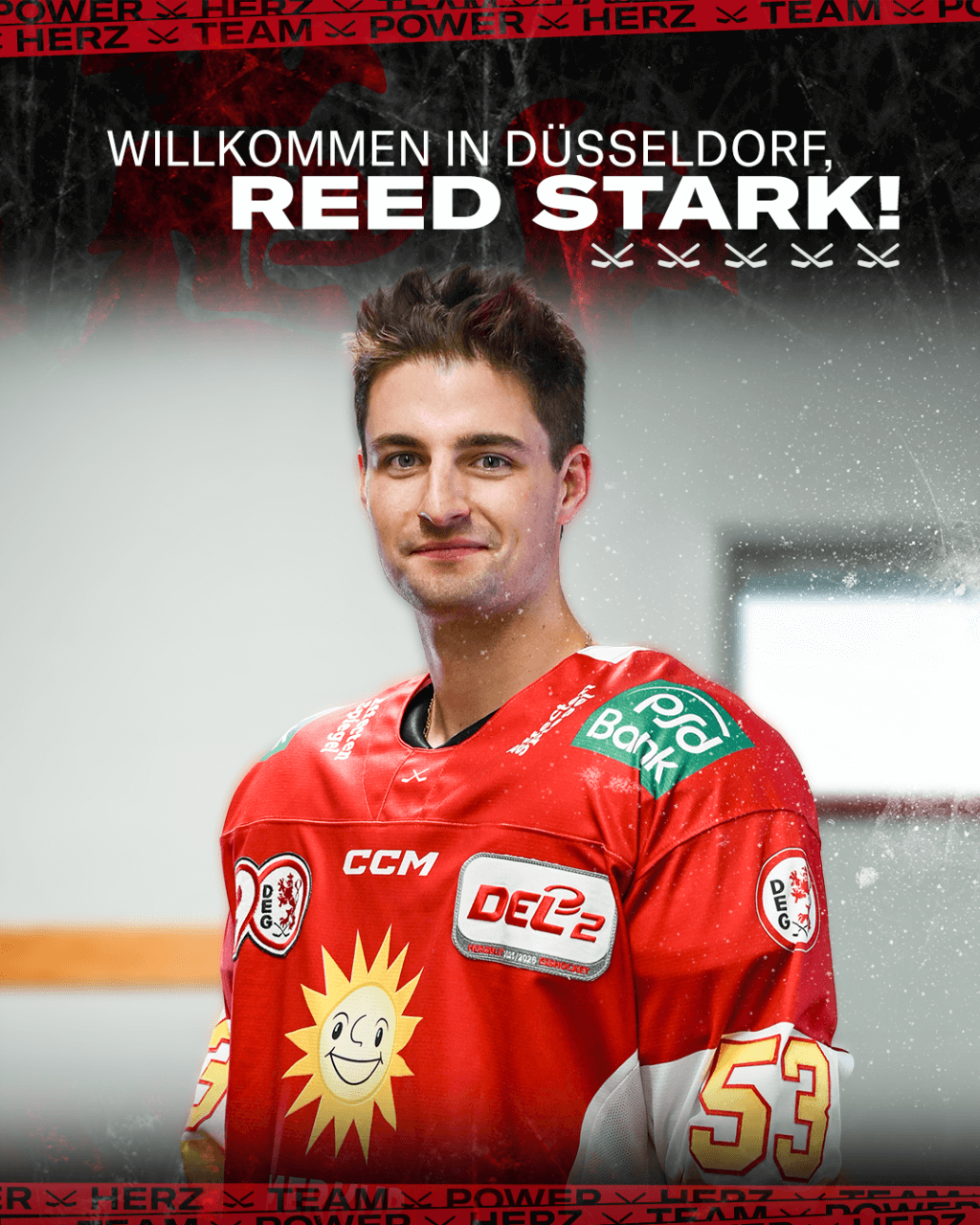 Tryout-Vertrag für Reed Stark; Gespräche mit Colin Smith • Düsseldorfer EG